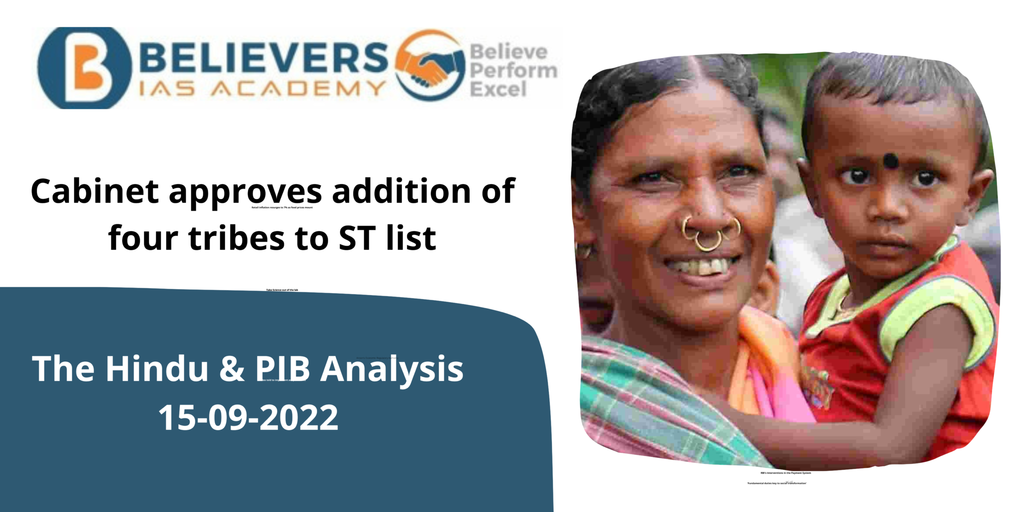 Cabinet approves addition of four tribes to ST list - Believers IAS Academy
