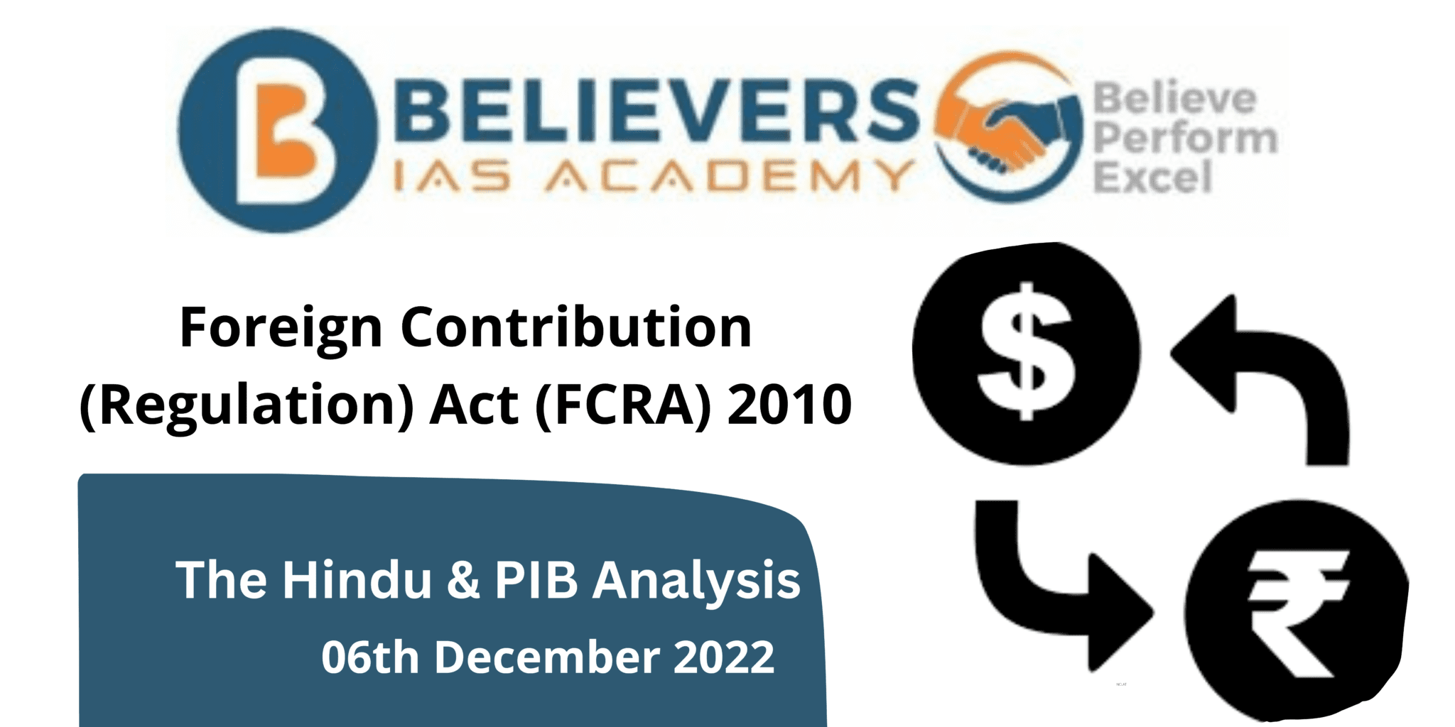 Foreign Contribution (Regulation) Act - Believers IAS Academy