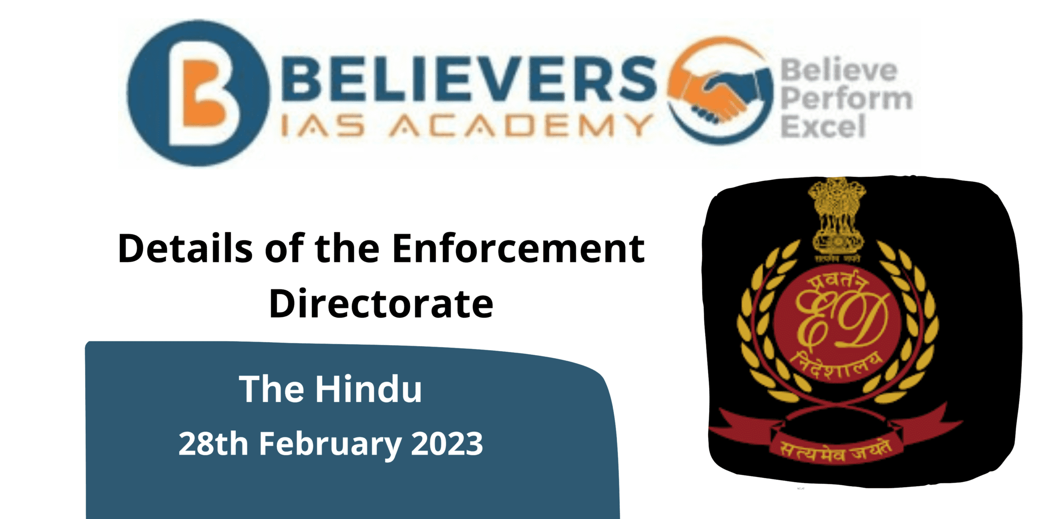 Details of the Enforcement Directorate - Believers IAS Academy