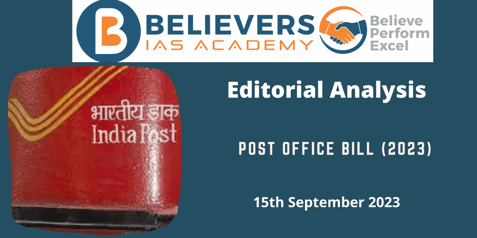 Post Office Bill (2023) - Believers IAS Academy